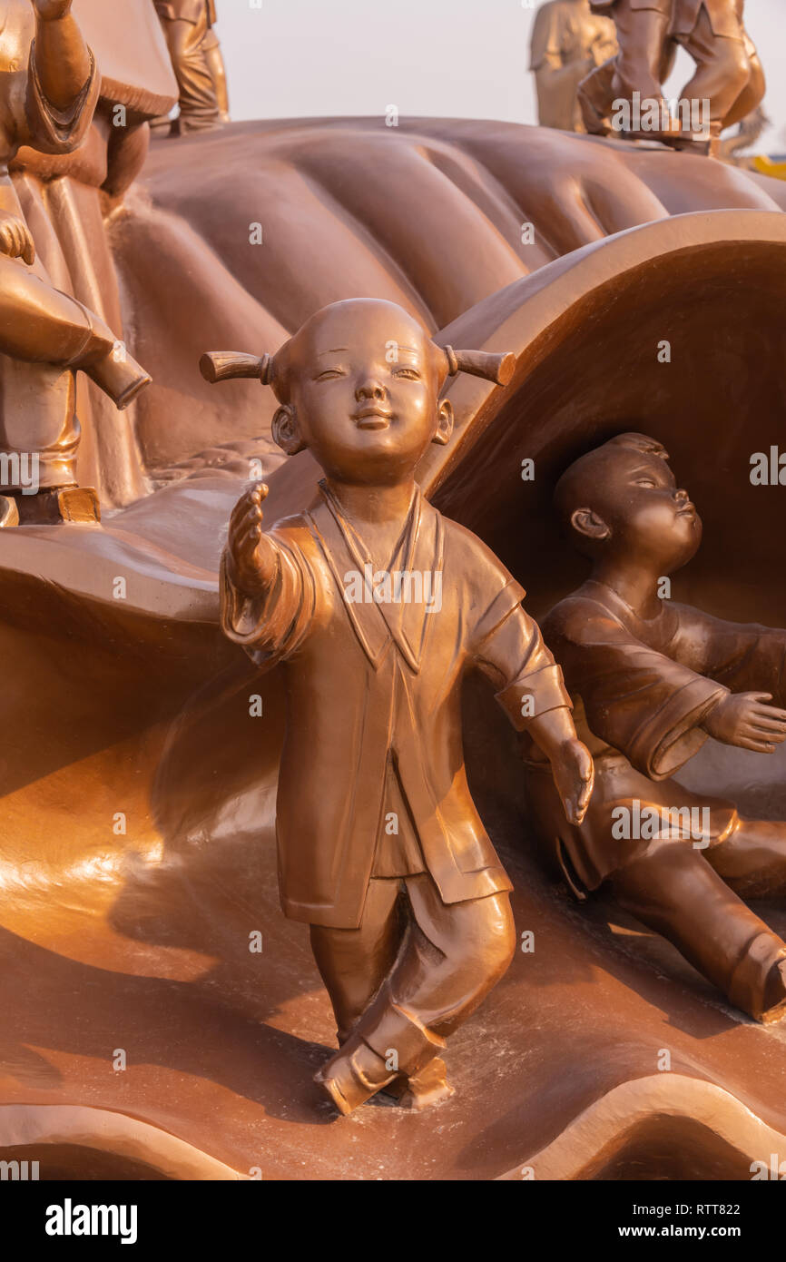 Longkou,Yantai,Shandong,China - December 19 2018 : buddha statue and ...
