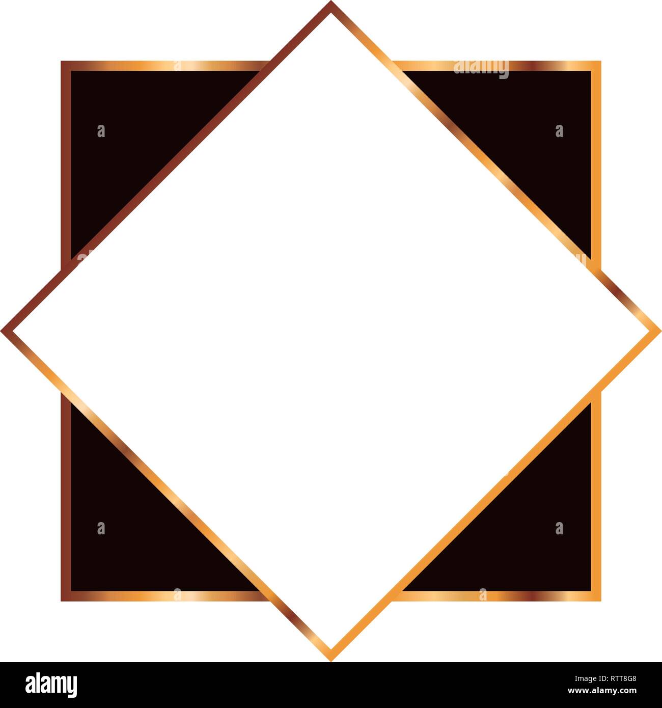 golden square with frame icon Stock Vector Image & Art - Alamy