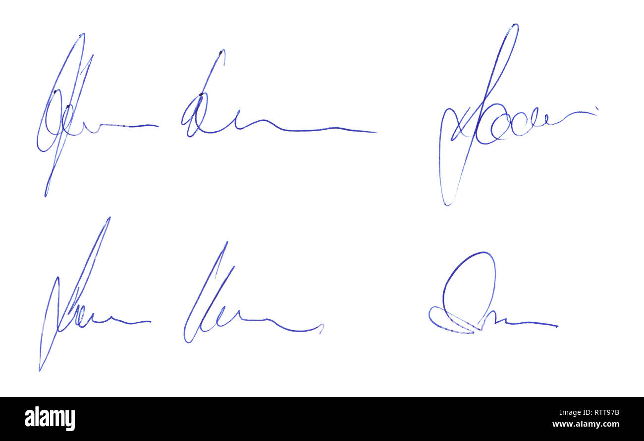 Unreadable Writing Cut Out Stock Images & Pictures - Alamy