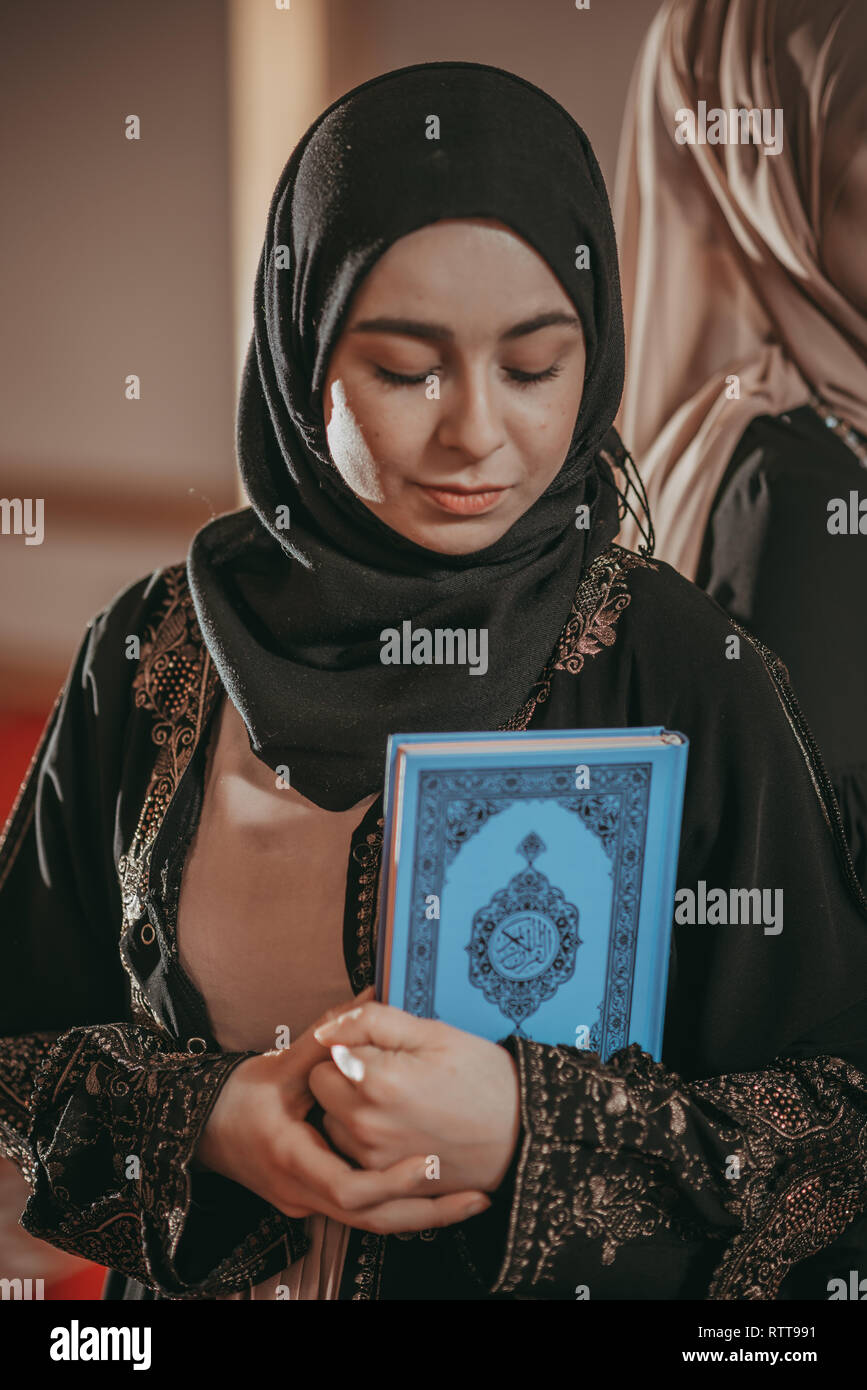 Muslim Girl Reading Qur
