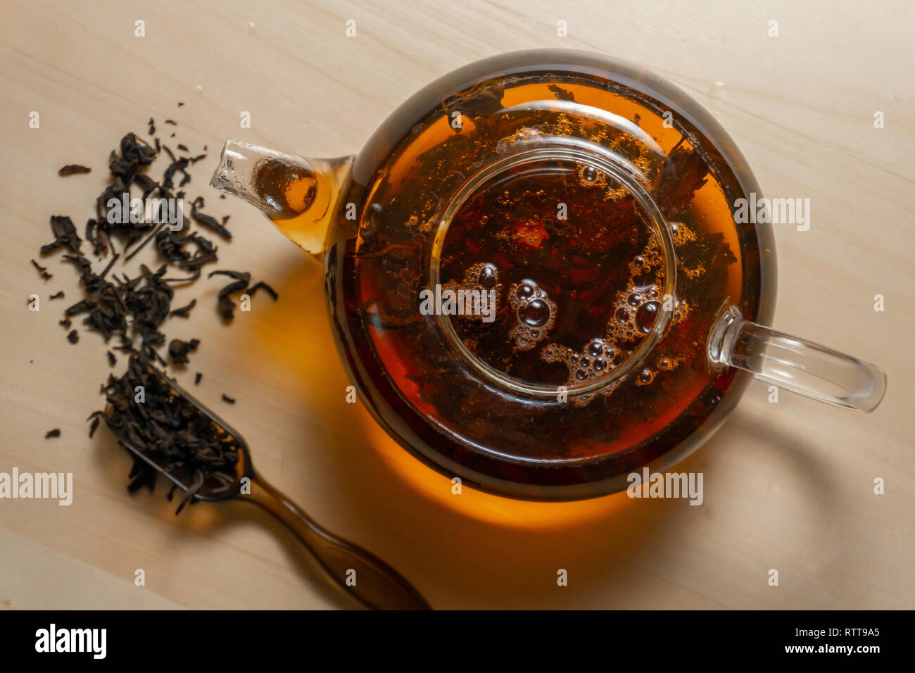 Top view brewing tea hi-res stock photography and images - Alamy