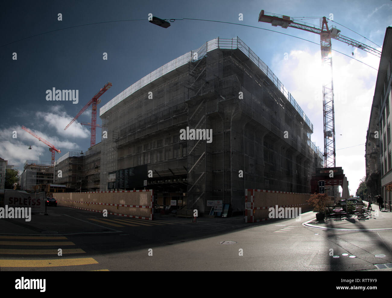 Construction on the streets of Zurich, Switzerland Stock Photo - Alamy