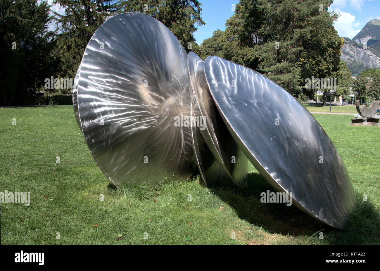 Artwork on display in Bad Ragaz during the 2018 Bad Ragartz festival ...