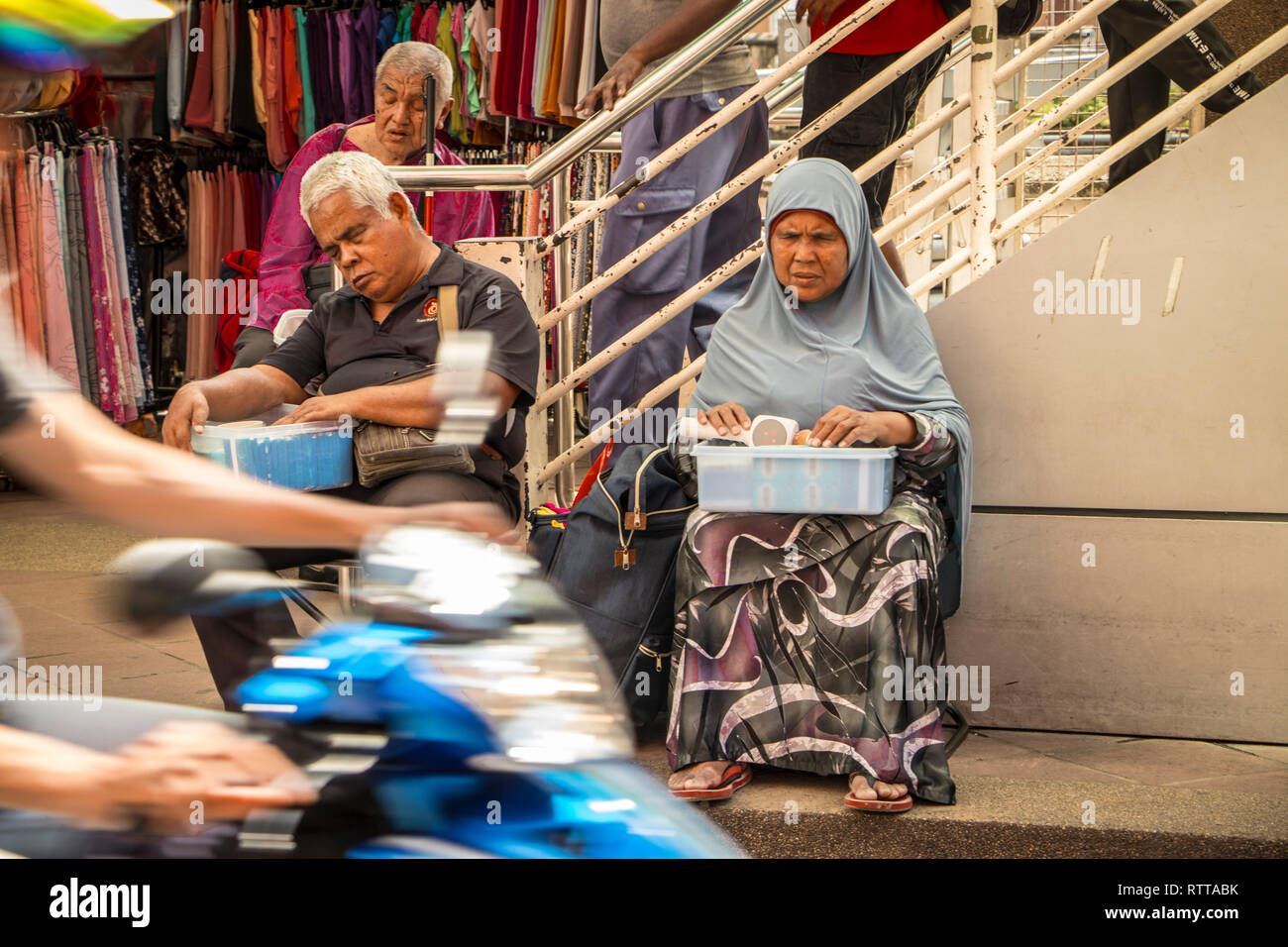 blind street sellers in Little India, Kuala Lumpur, Malaysia Stock ...