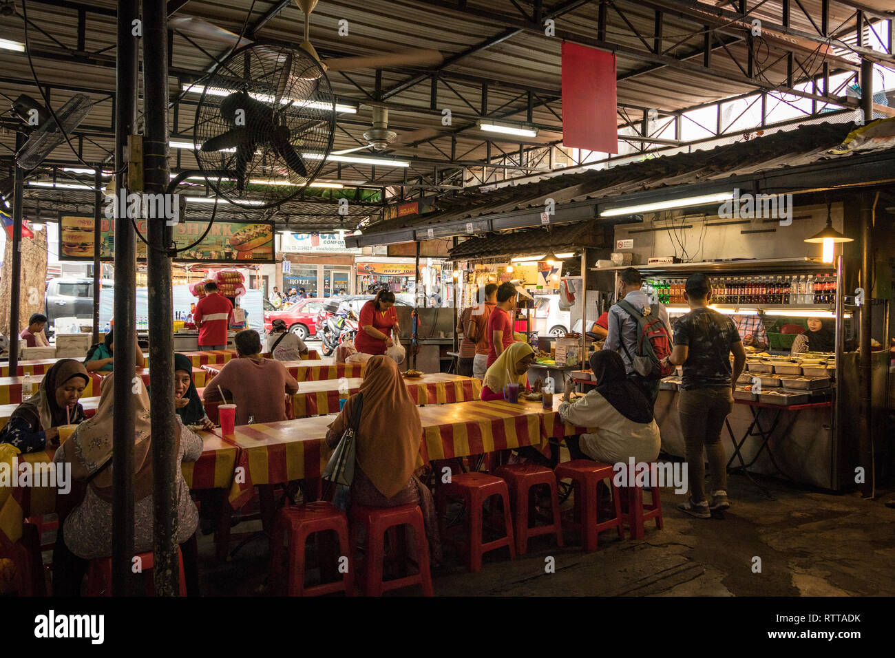 food stall inside chinatown market Kuala Lumpur malaysia Stock Photo ...