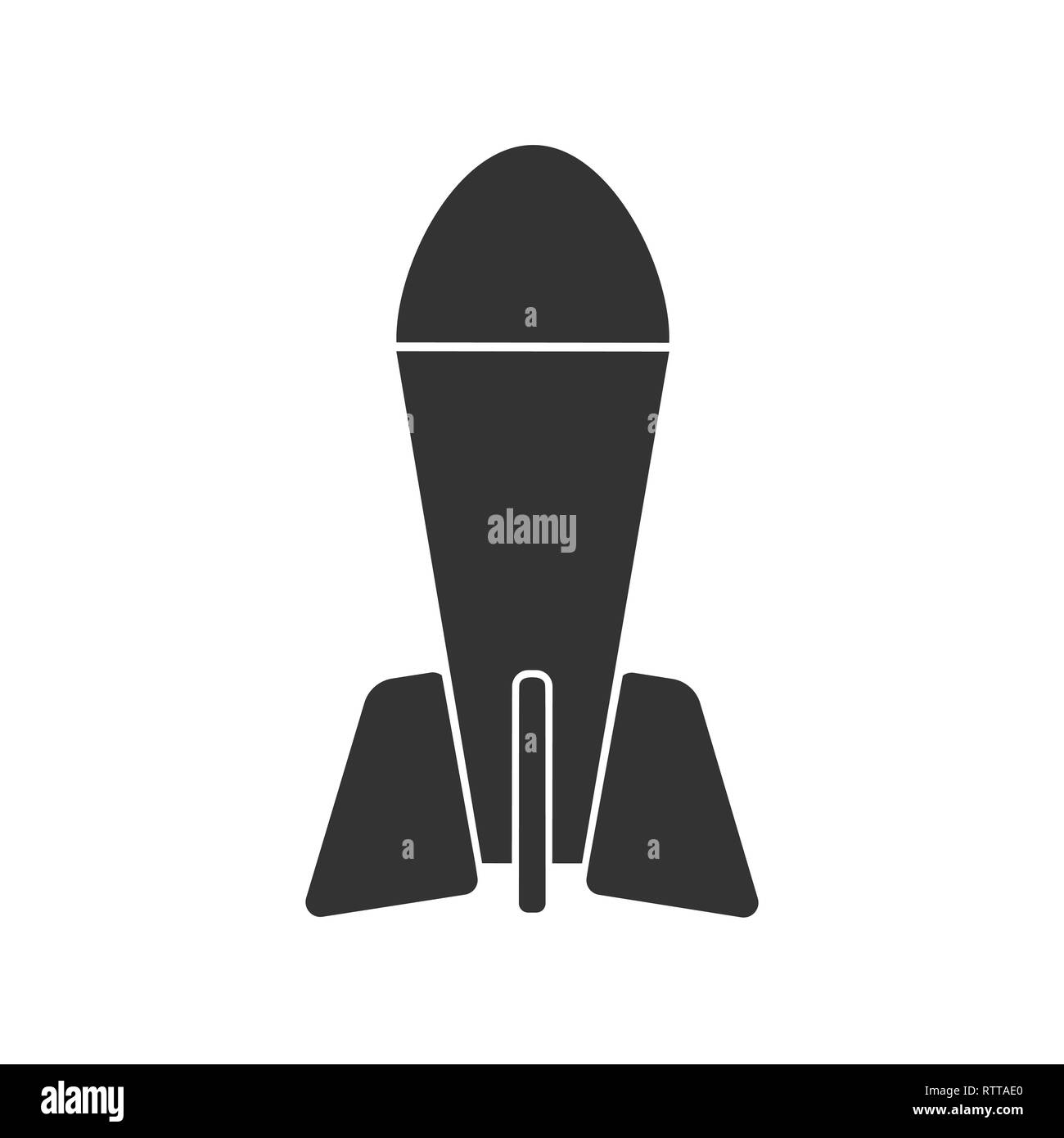 Aviation Bomb icon flat style for design. Vector illustration isolated ...