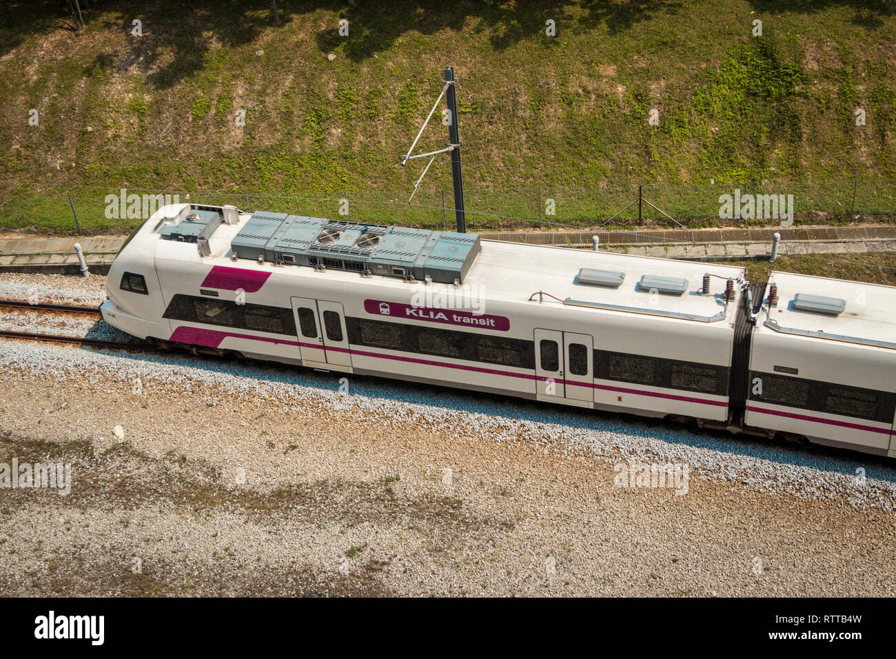 KLIA express rapid transit train entering kuala lumpur airport Stock ...