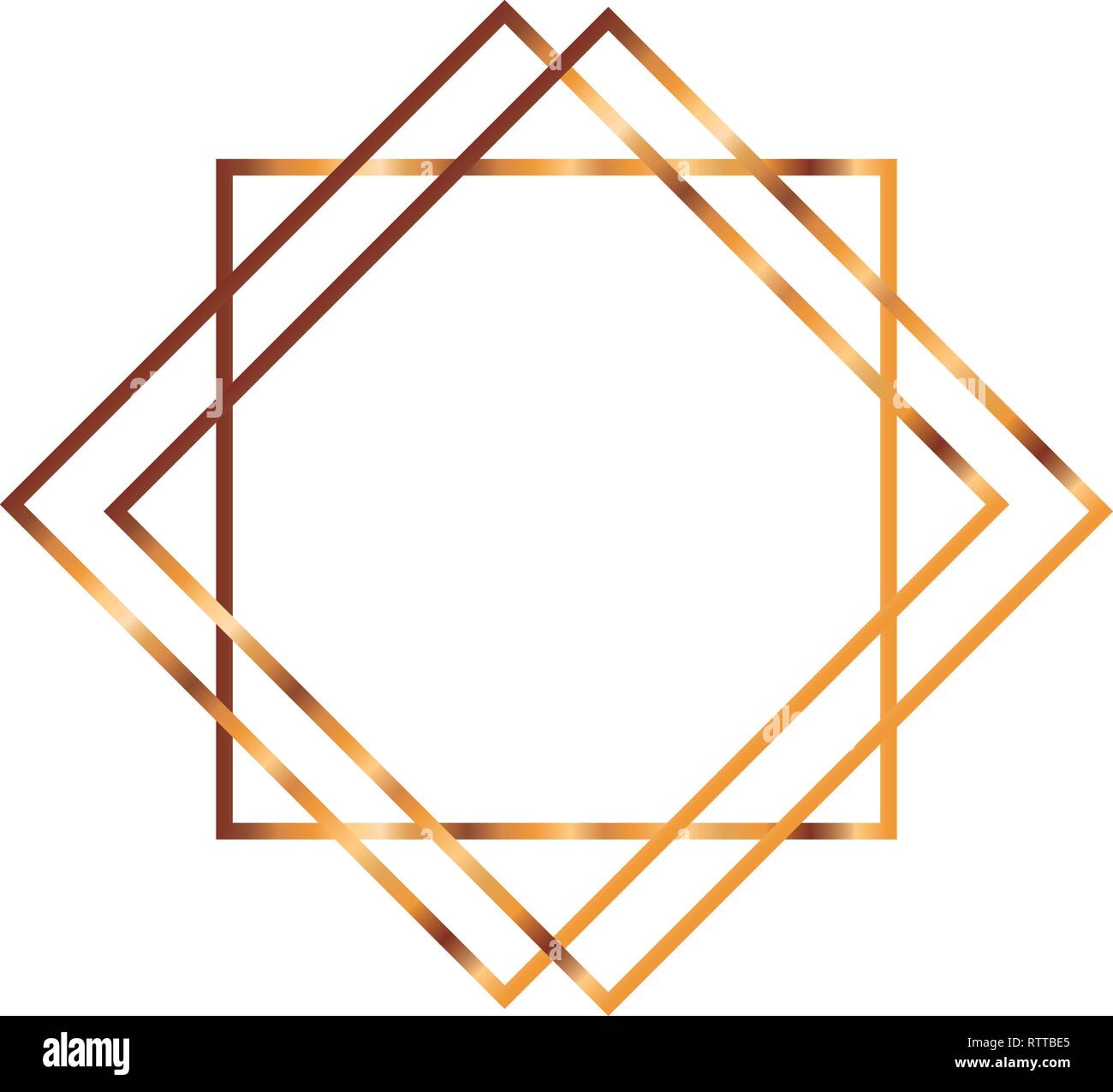 golden square with frame icon Stock Vector Image & Art - Alamy