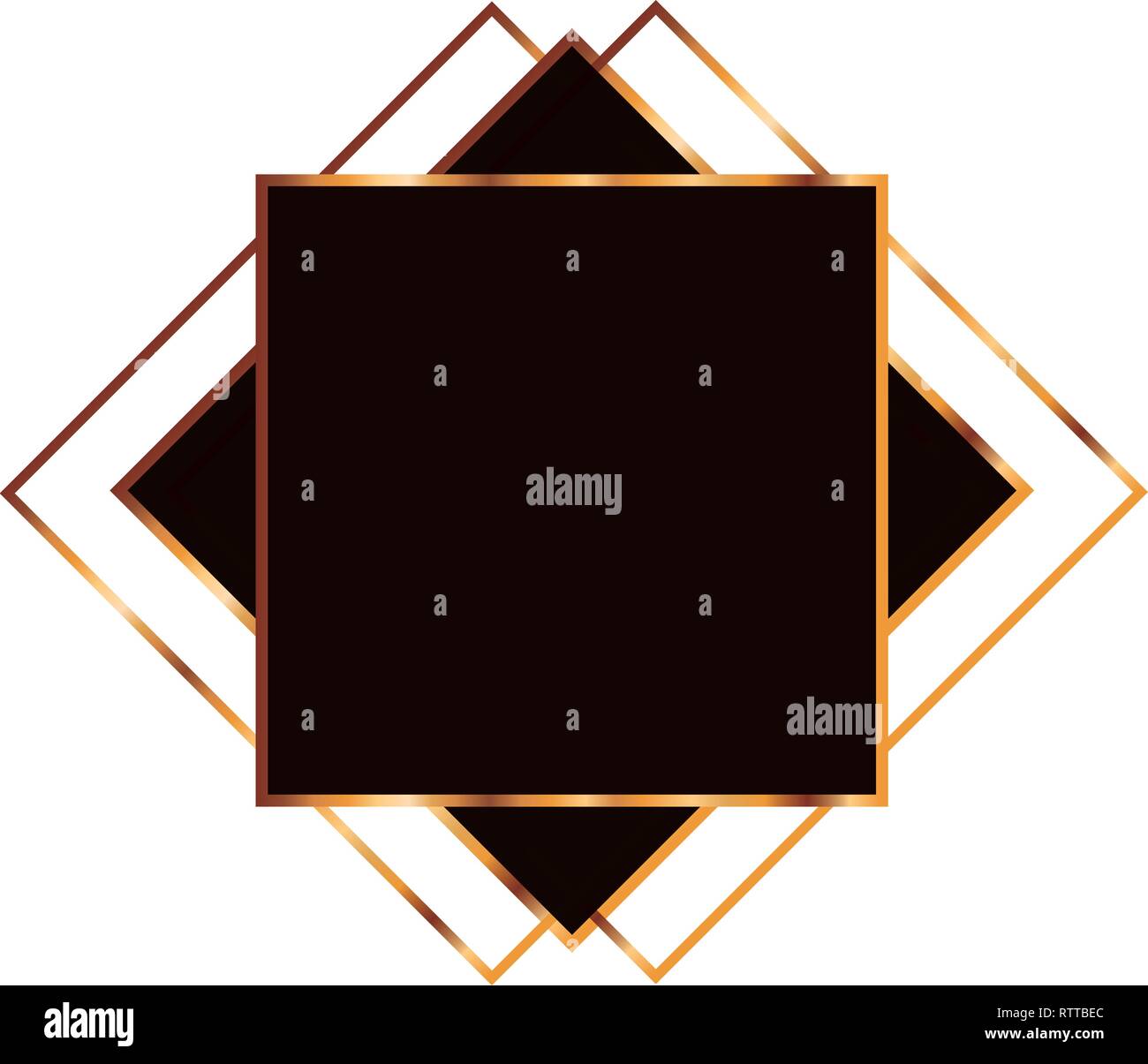 golden square with frame icon Stock Vector Image & Art - Alamy