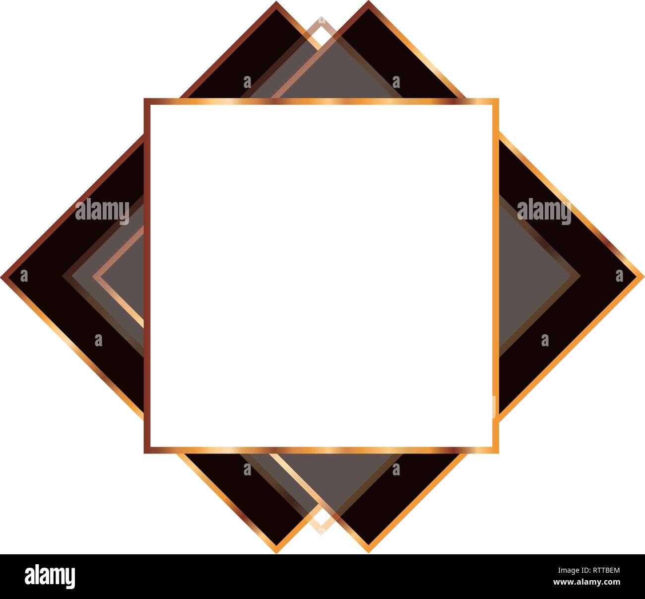 golden square with frame icon Stock Vector Image & Art - Alamy