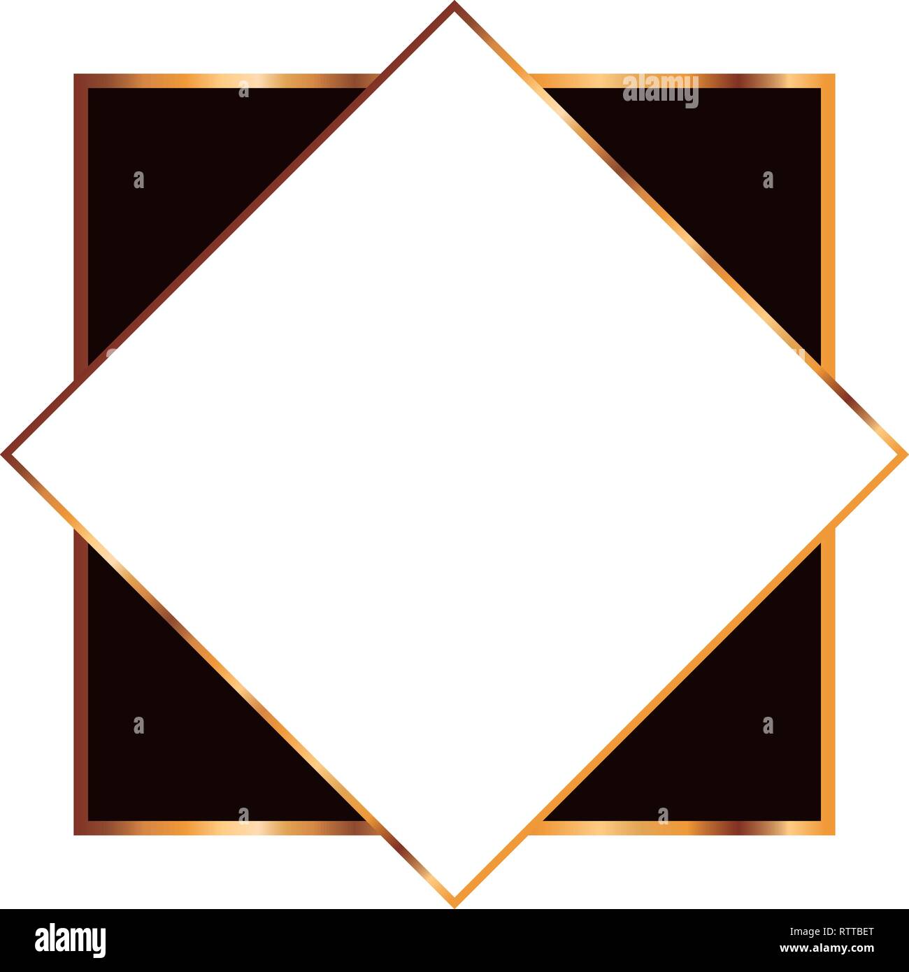 golden square with frame icon Stock Vector Image & Art - Alamy