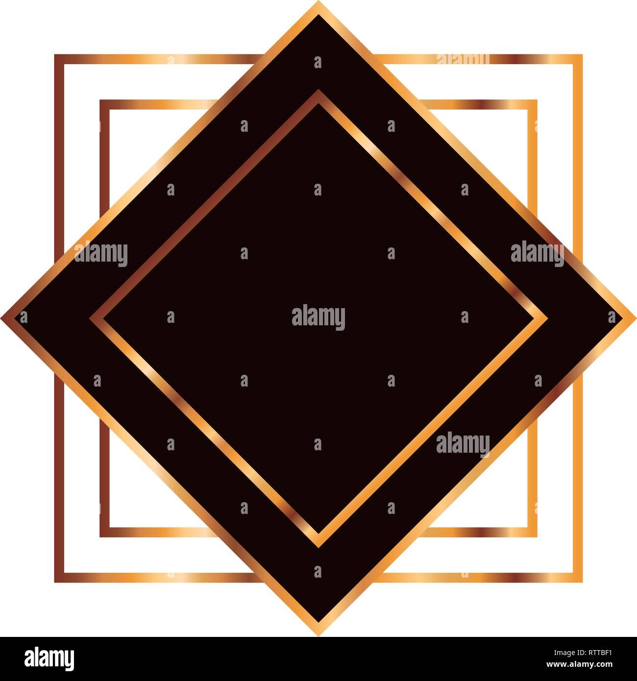 golden square with frame icon Stock Vector Image & Art - Alamy