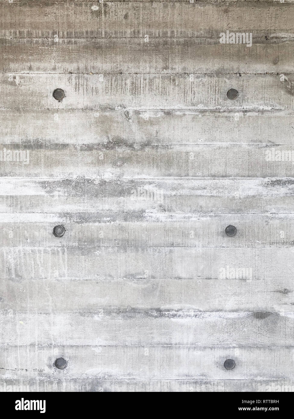 Concrete Wall With Imprinted Wooden Planks Texture Stock Photo - Alamy