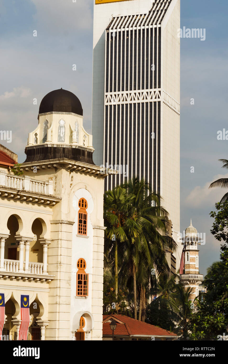 Sultan Abdul Samad Building and tower in the background in Kuala Lumpur ...