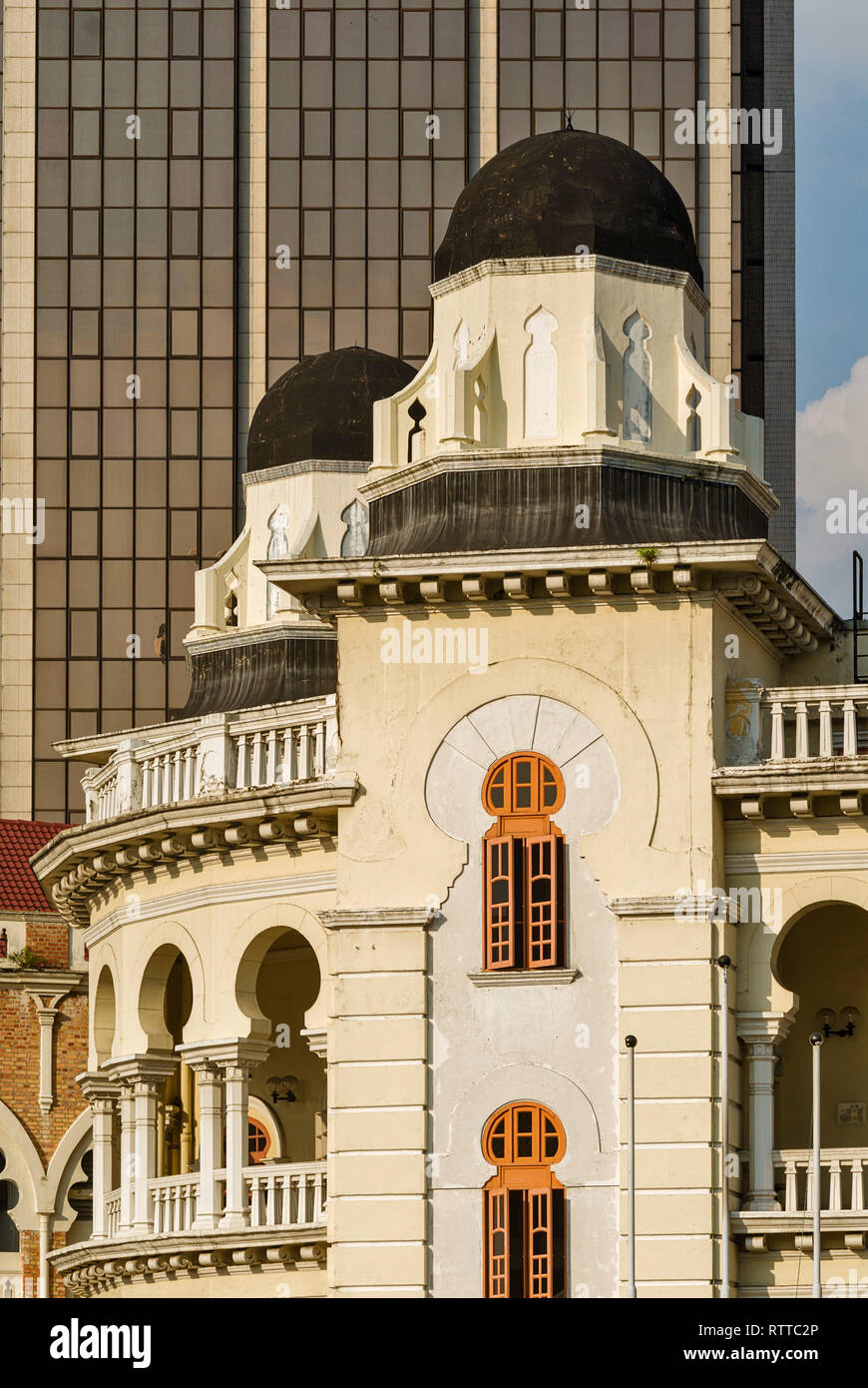 Sultan Abdul Samad Building and tower in the background in Kuala Lumpur ...
