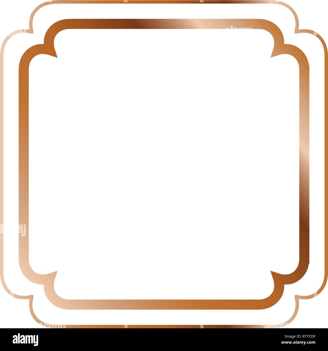 elegant frame golden isolated icon Stock Vector Image & Art - Alamy
