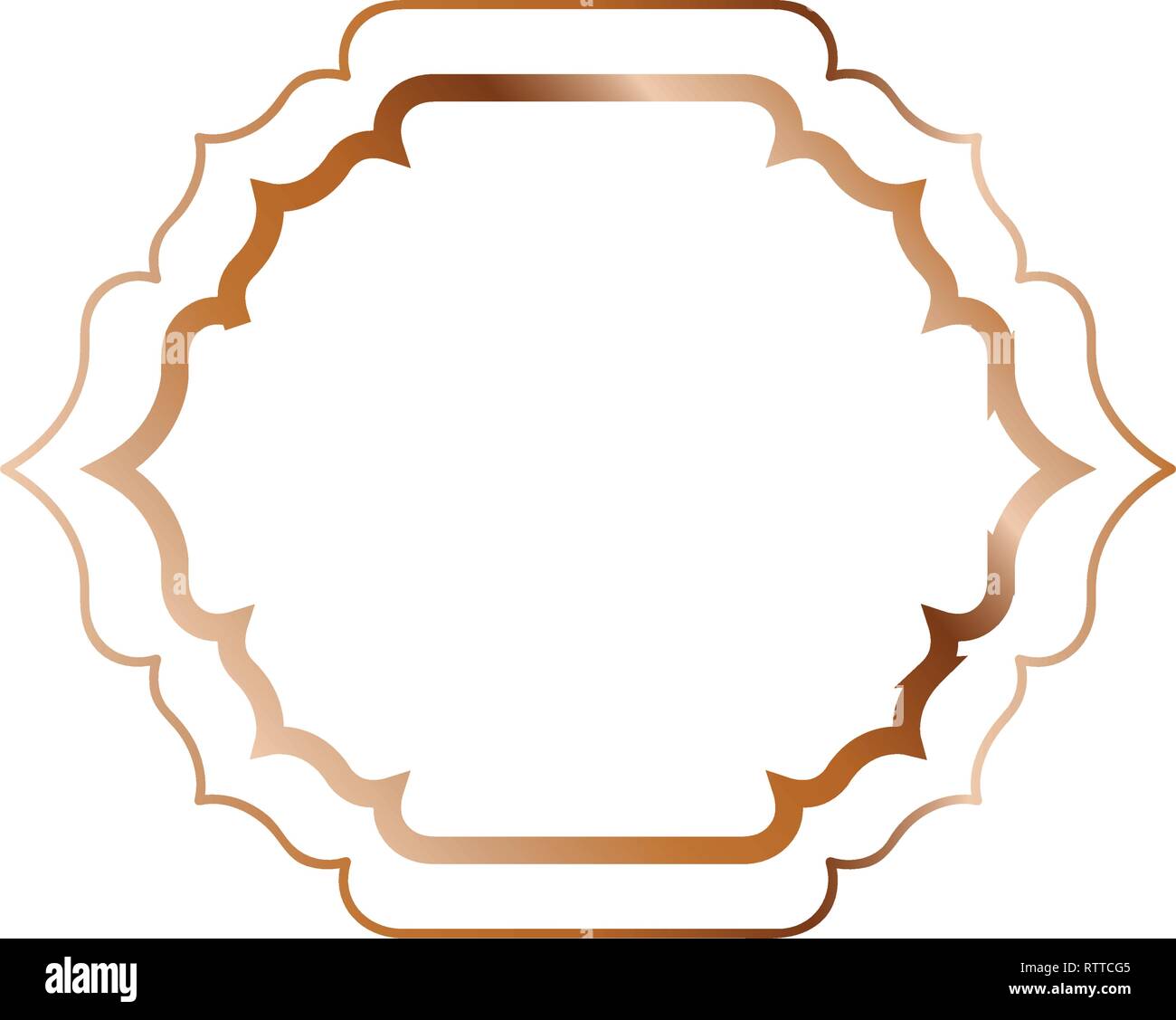 elegant frame golden isolated icon Stock Vector Image & Art - Alamy