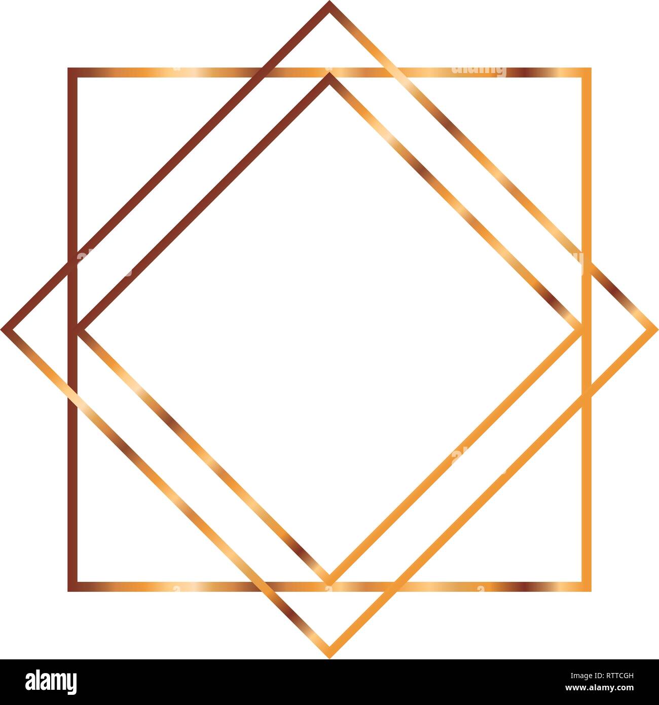 golden square with frame icon Stock Vector Image & Art - Alamy