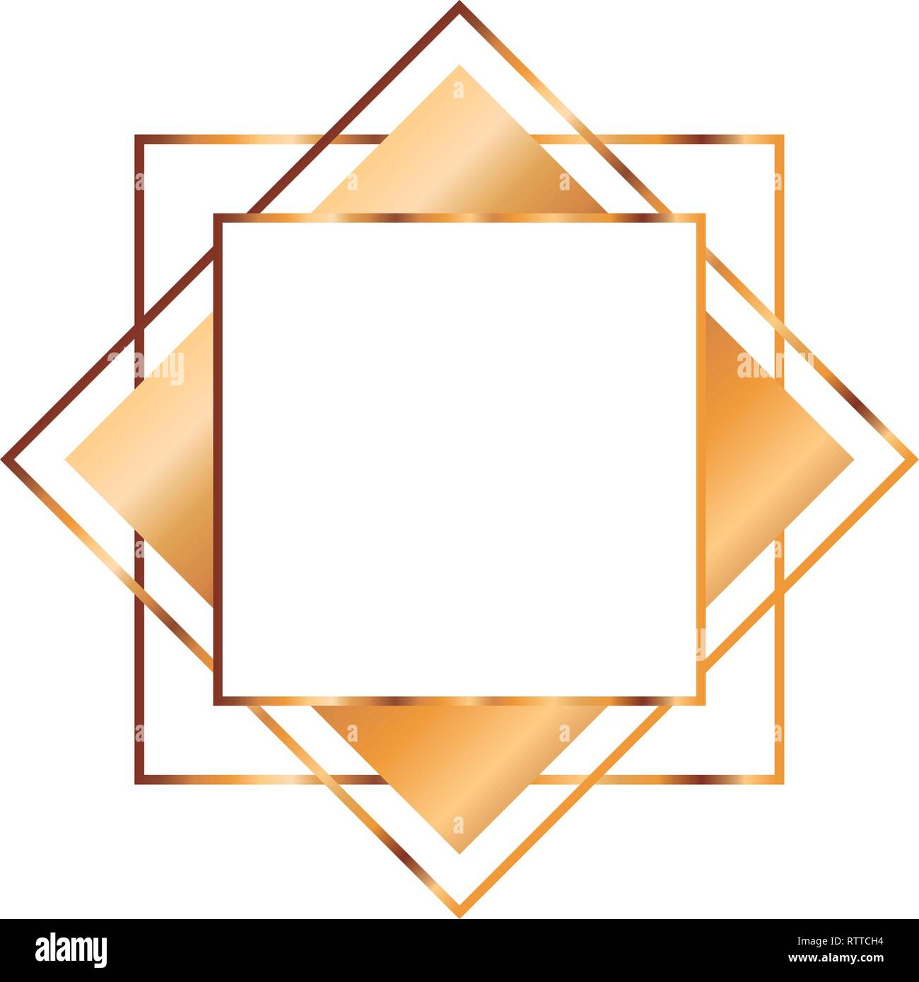 golden square with frame icon Stock Vector Image & Art - Alamy