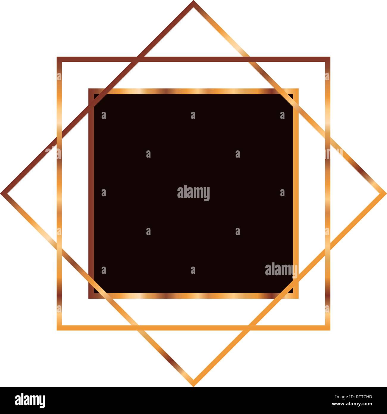 golden square with frame icon Stock Vector Image & Art - Alamy