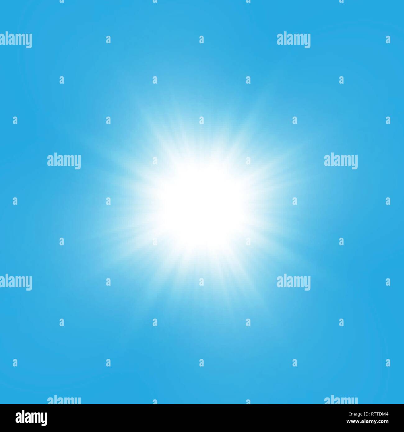 Glow light effect. Starburst with sparkles on blue background. Vector ...