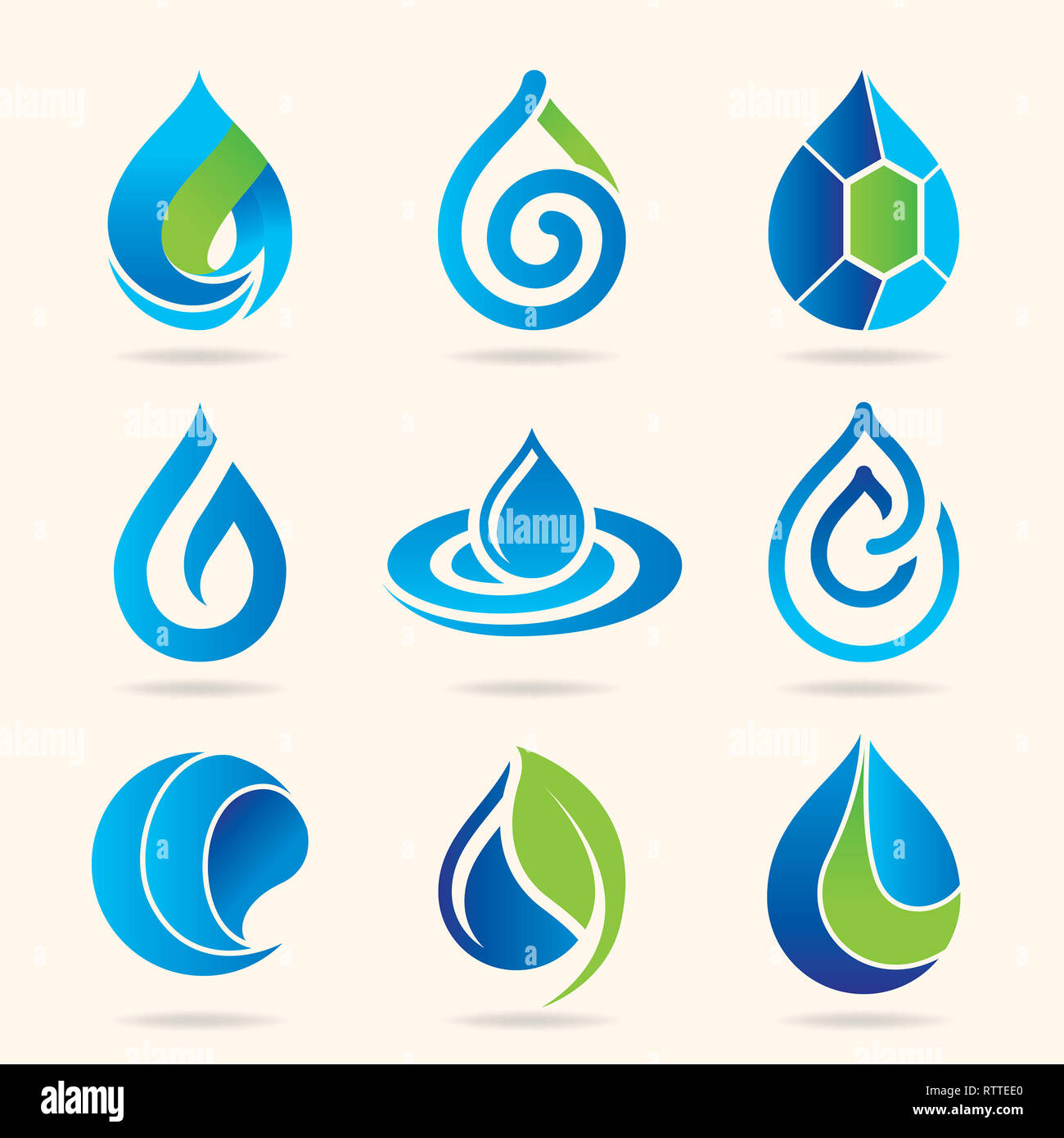 Water icon set Stock Photo - Alamy
