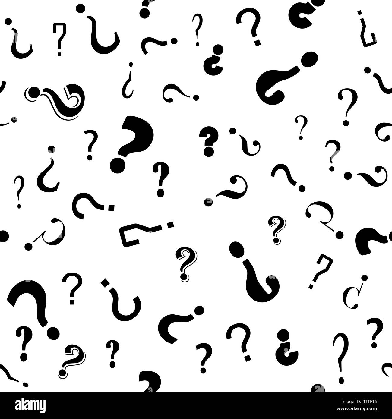 Question Mark Seamless Pattern Stock Photo - Alamy