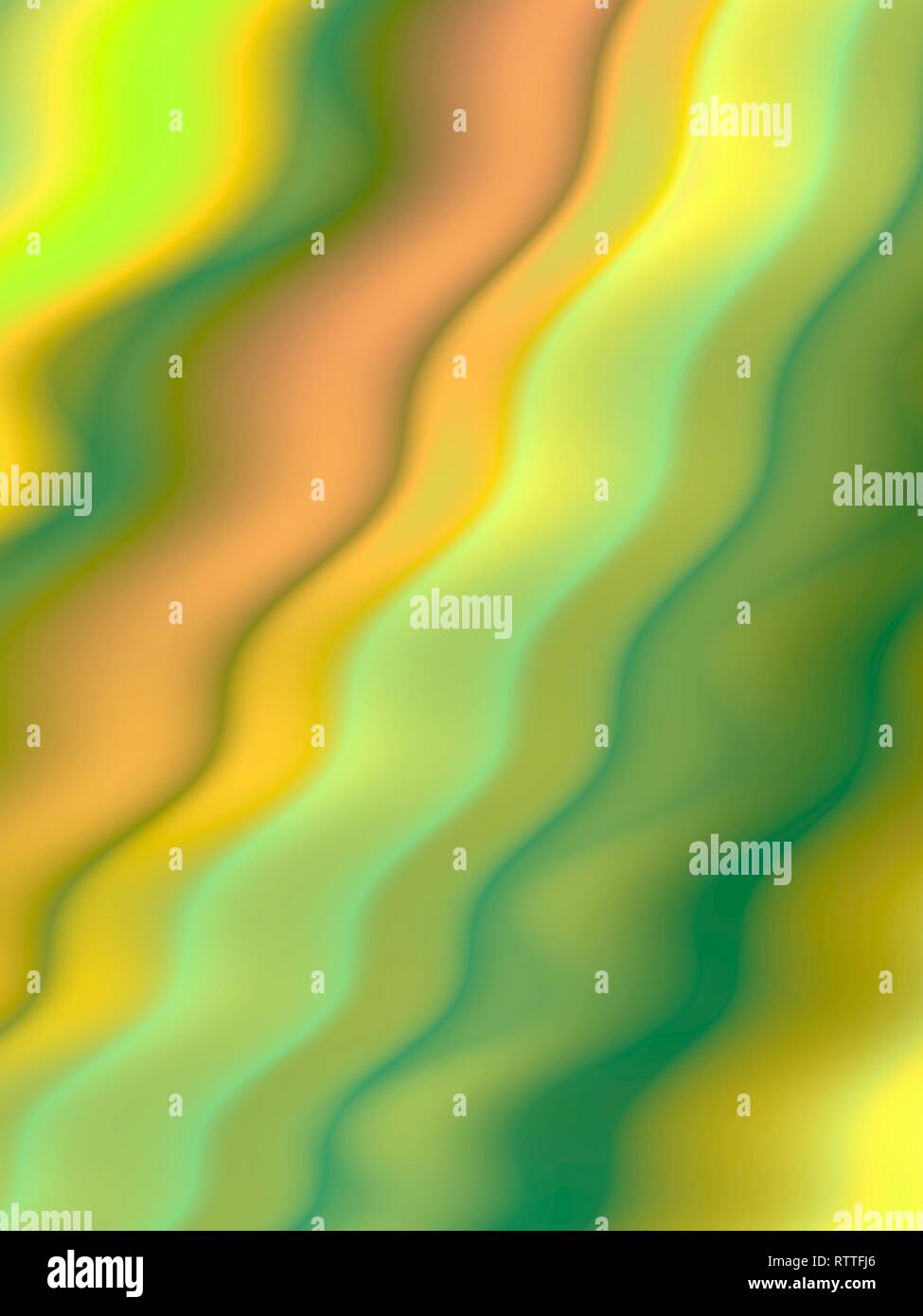 Yellow green wave wallpaper graphic unusual design Stock Photo - Alamy