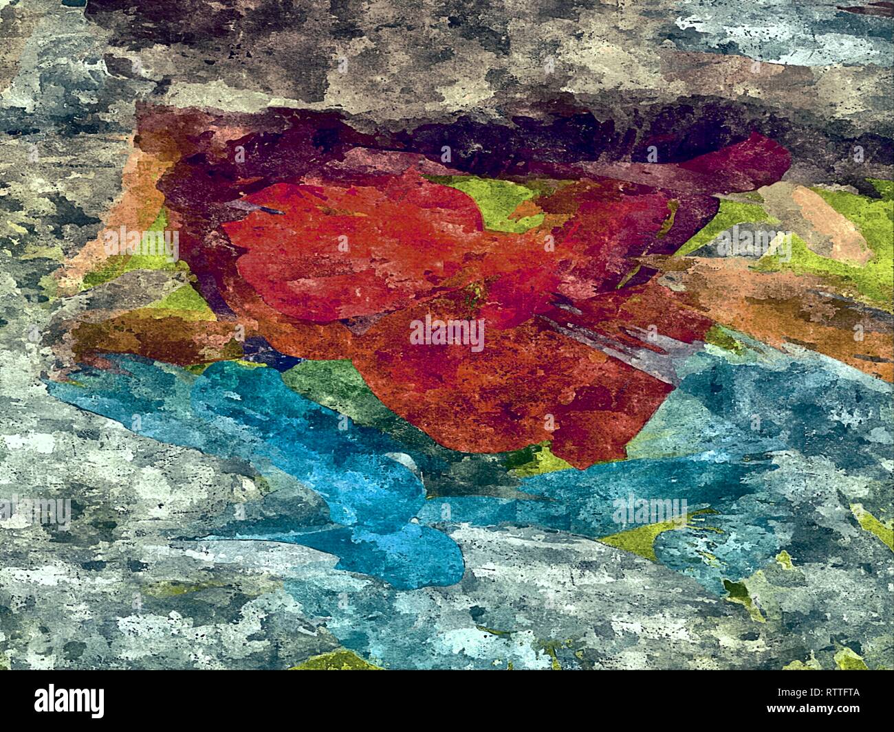 abstract psychedelic background from color chaotic brush strokes of ...