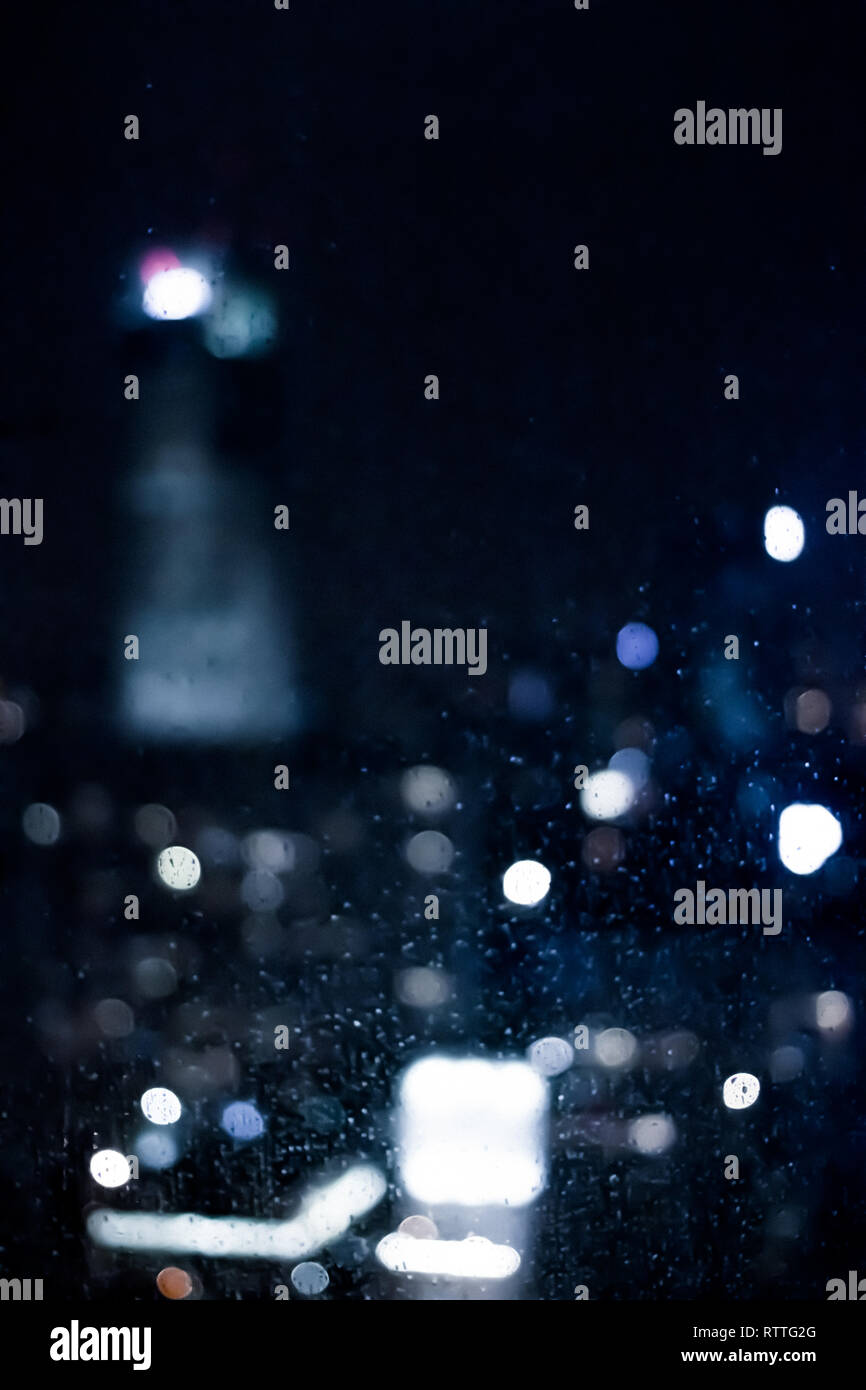 Blurry metropolitan district - night life, abstract background and ...