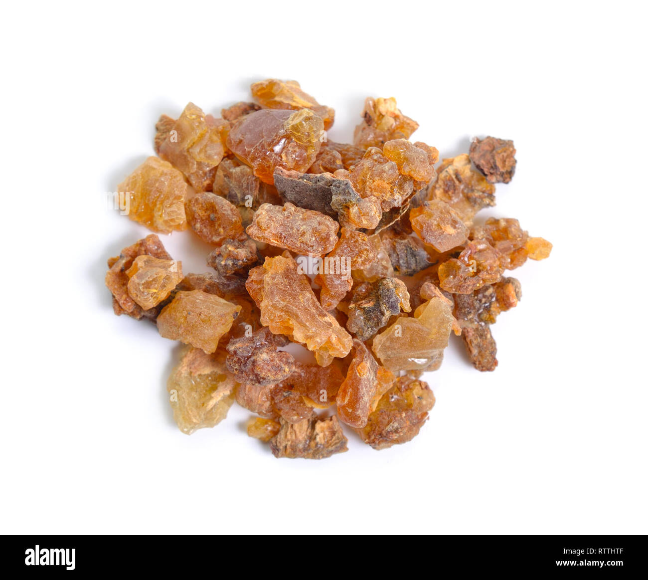 Myrrh gum resin isolated on white background Stock Photo - Alamy