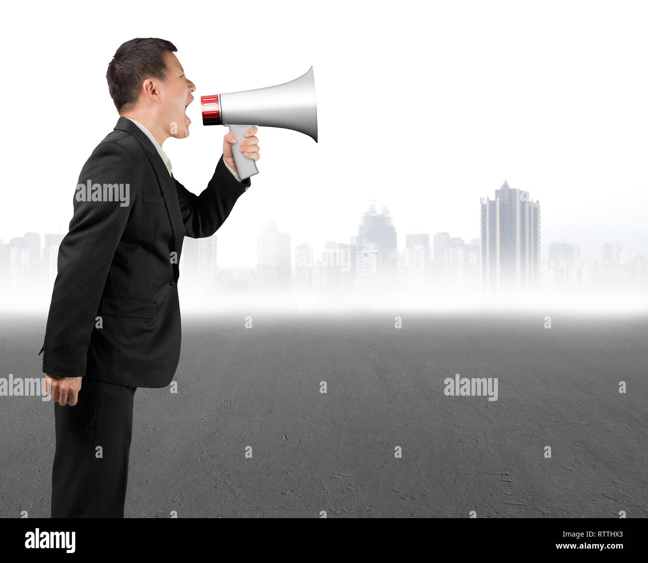 Megaphone yelling hi-res stock photography and images - Alamy