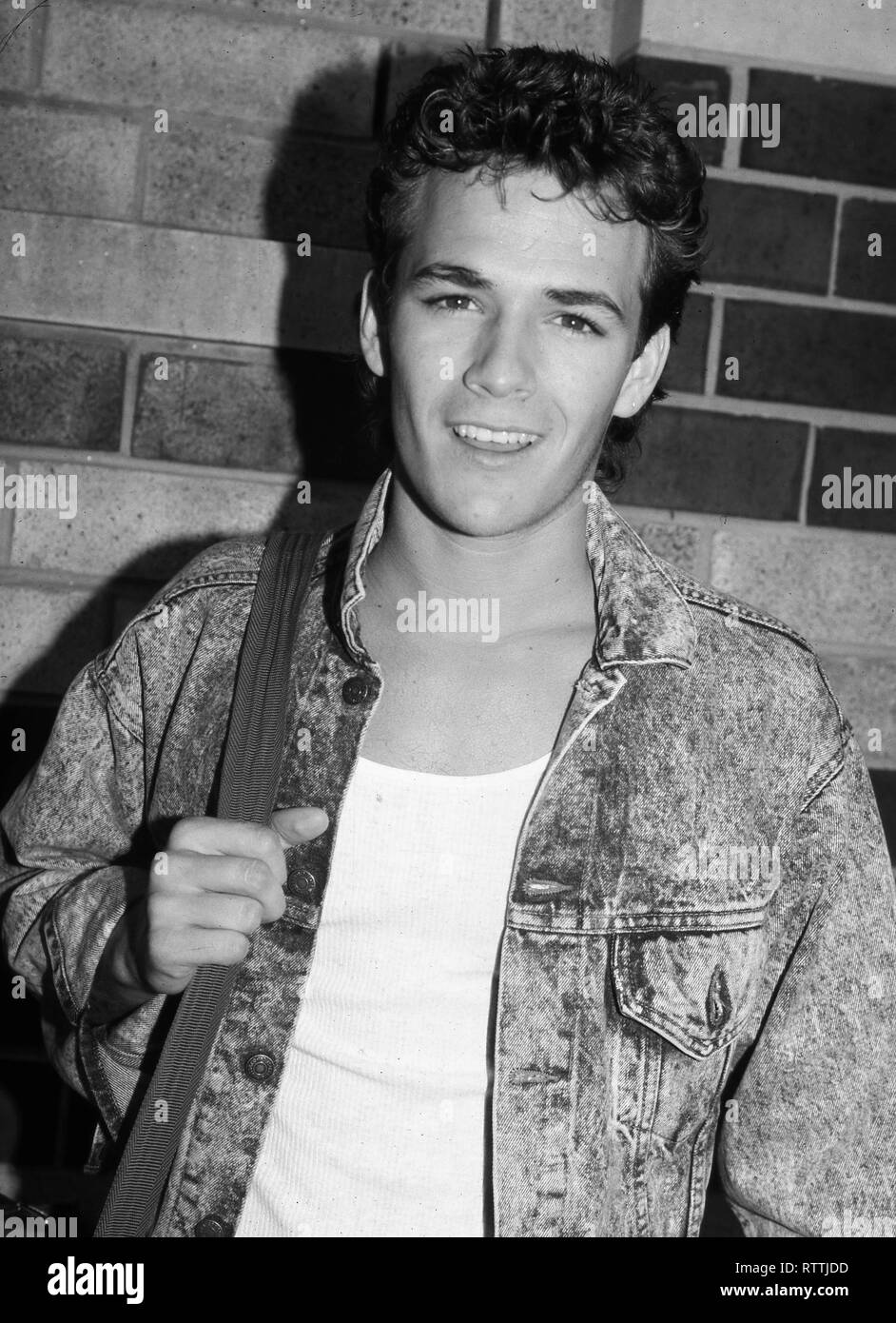 Luke Perry at the “Loving” Studio on June 20, 1987 in New York City ...