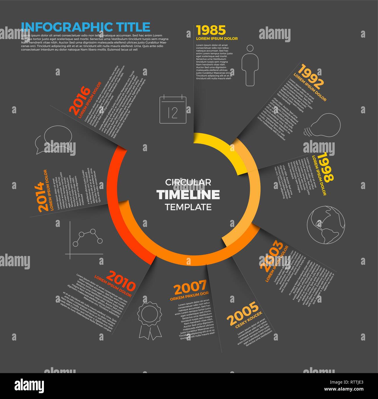 Vector Infographic circular timeline report template with the biggest ...