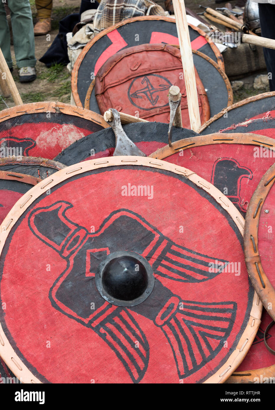 Cracow, Poland. Knight camp during the traditional Medieval festival ...