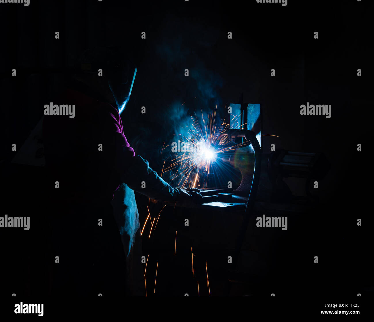 Welder, welding production unit Stock Photo - Alamy