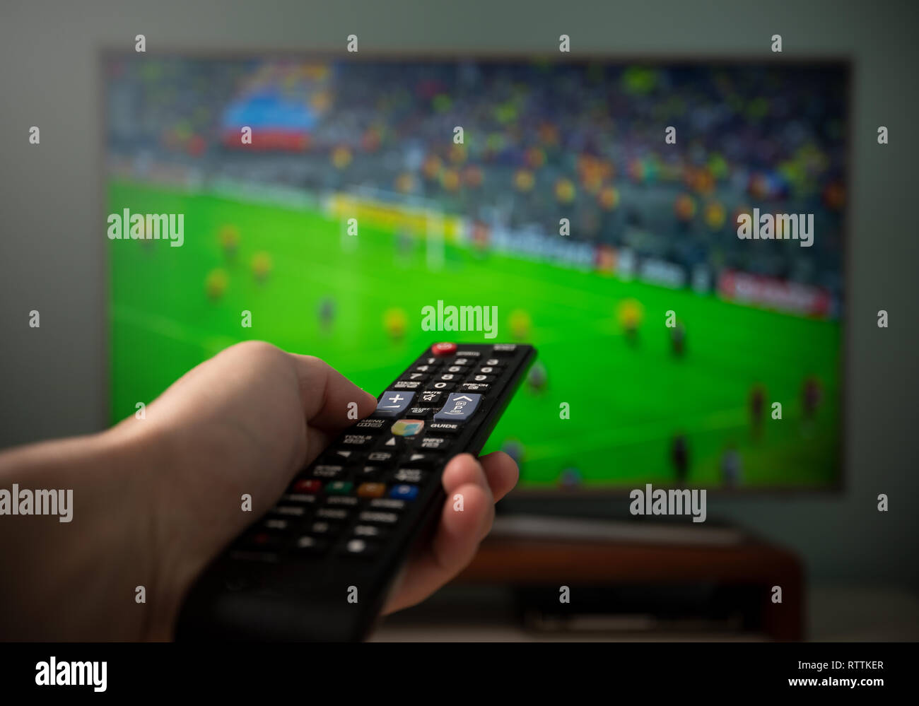 Black remote control television hi-res stock photography and images - Alamy