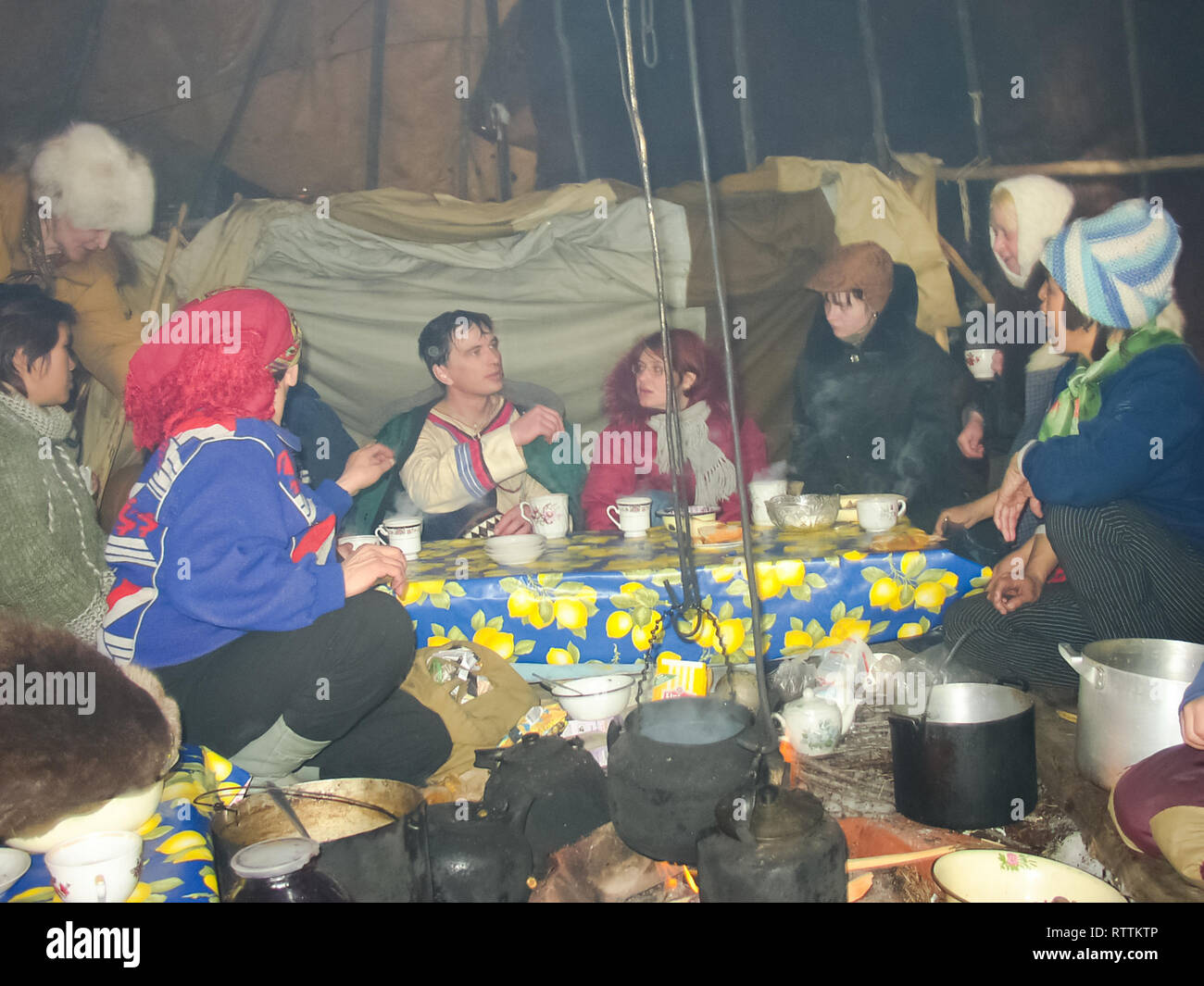 Bilibino, Chukotka, Russia - January 21, 2015: National Chukchi ...