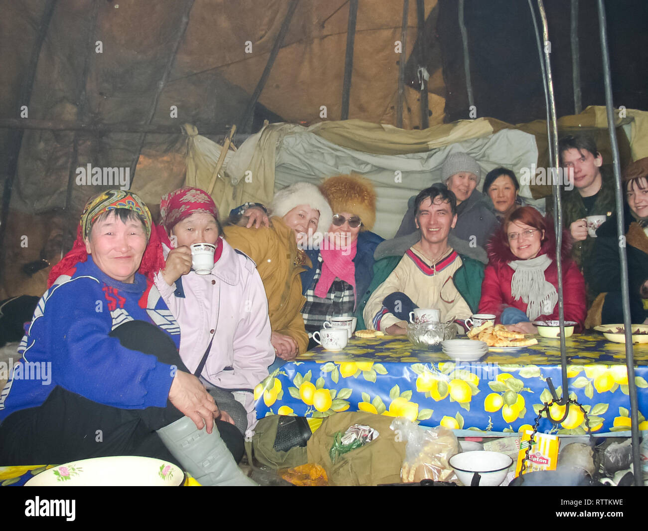 Bilibino, Chukotka, Russia - January 21, 2015: National Chukchi ...