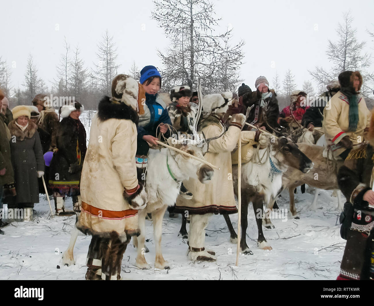 Bilibino, Chukotka, Russia - January 21, 2015: National Chukchi ...