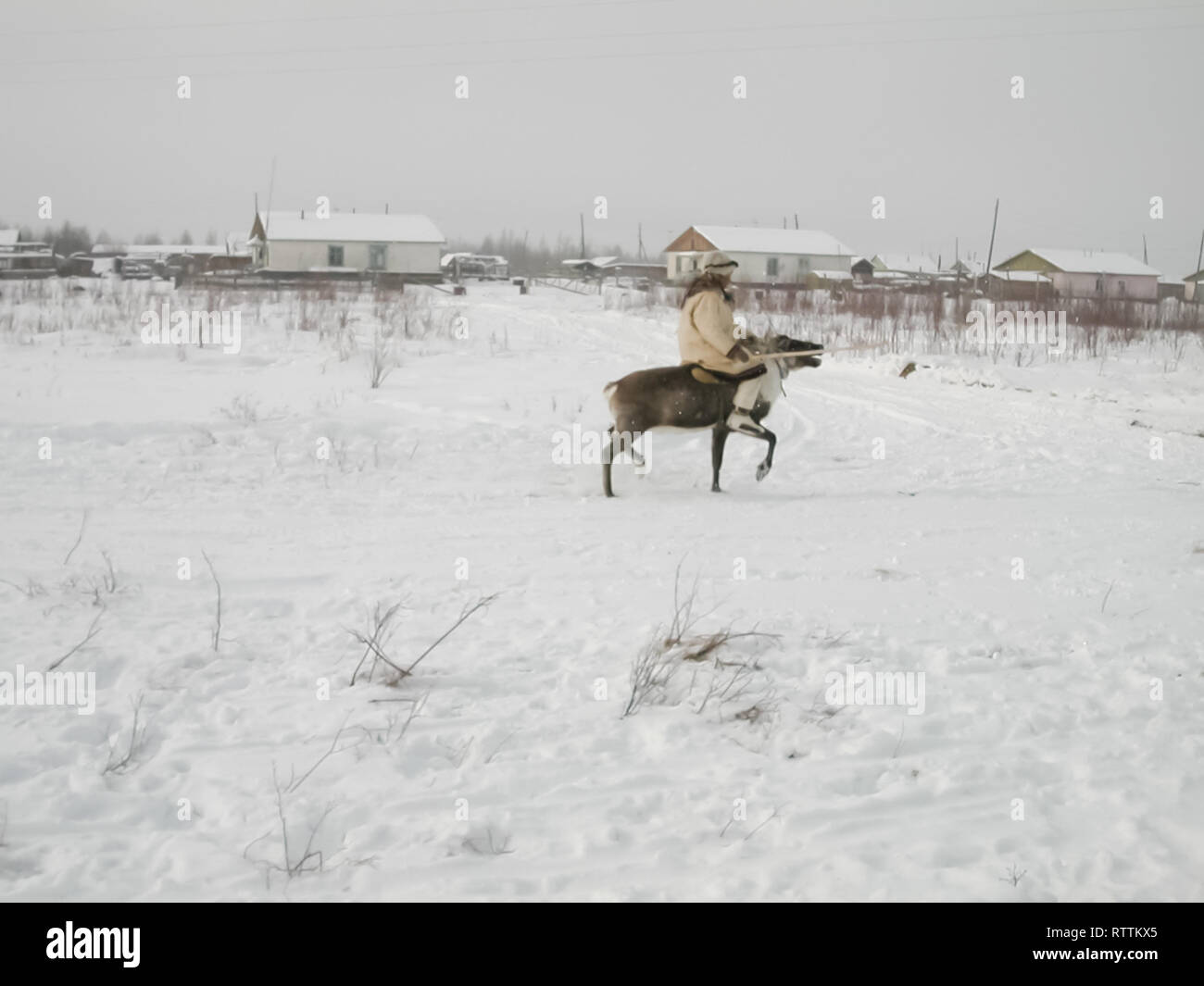 Bilibino, Chukotka, Russia - January 21, 2015: National Chukchi ...