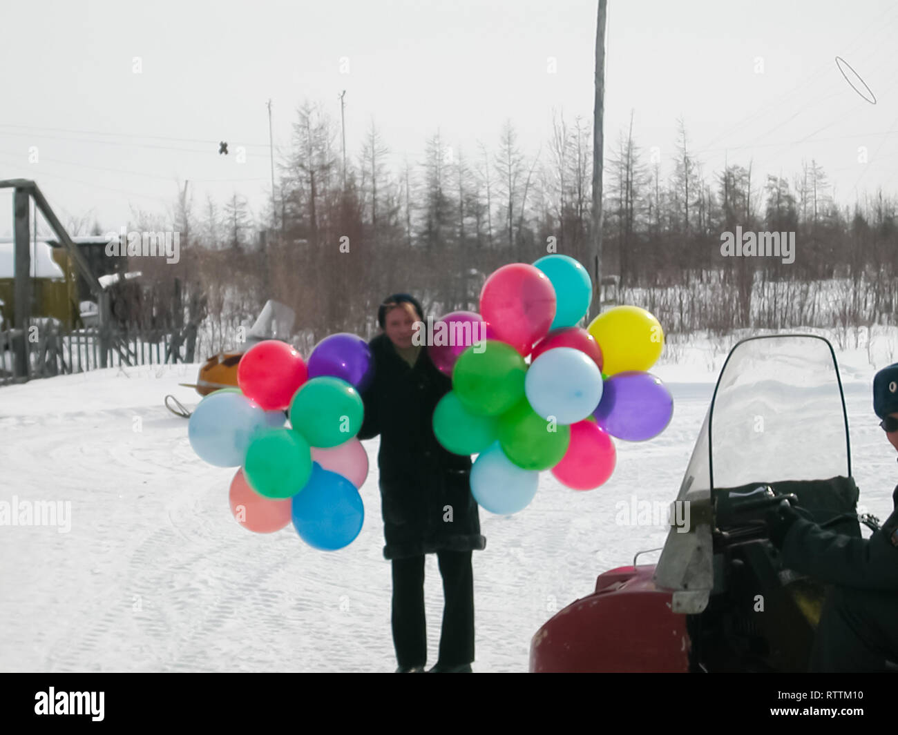 Bilibino, Chukotka, Russia - January 21, 2015: National Chukchi ...