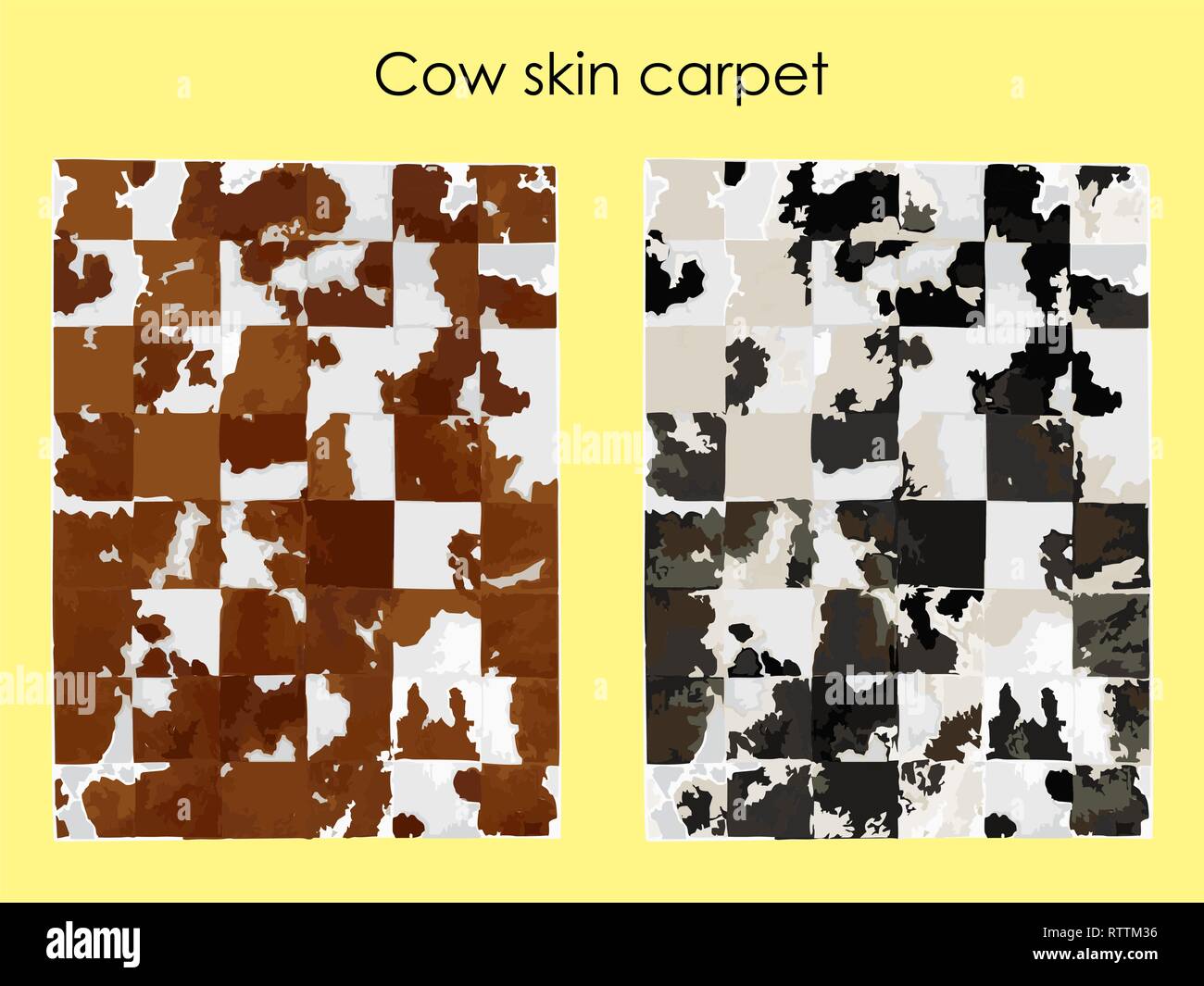 Cow skin carpet rectangle Stock Vector Image & Art - Alamy