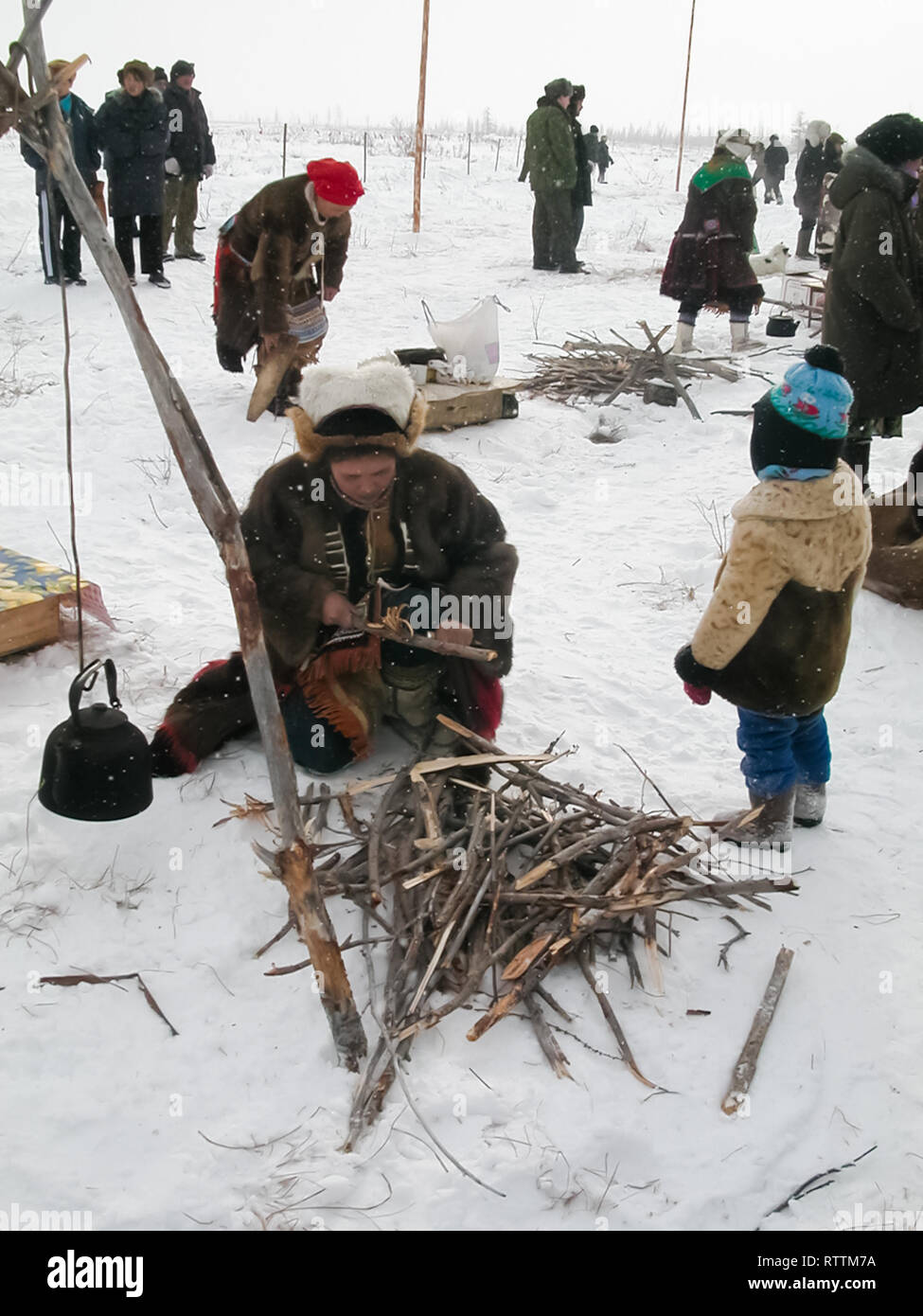 Bilibino, Chukotka, Russia - January 21, 2015: National Chukchi ...