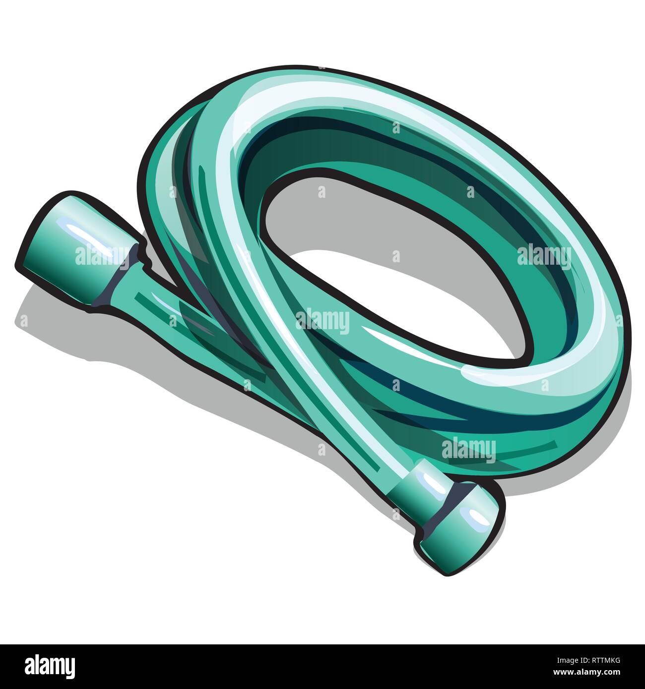 Silicone sanitary hose isolated on white background. Vector cartoon ...