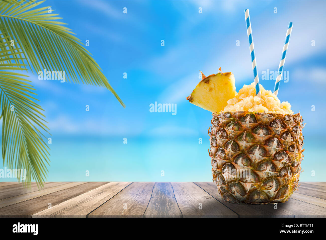 pineapple cocktail, boards product display, montage and presentation ...