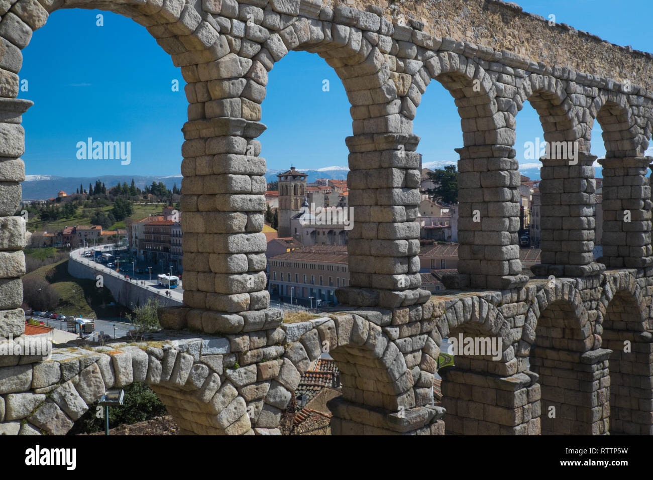 Ancient aqueduct Segovia Spain Stock Photo - Alamy