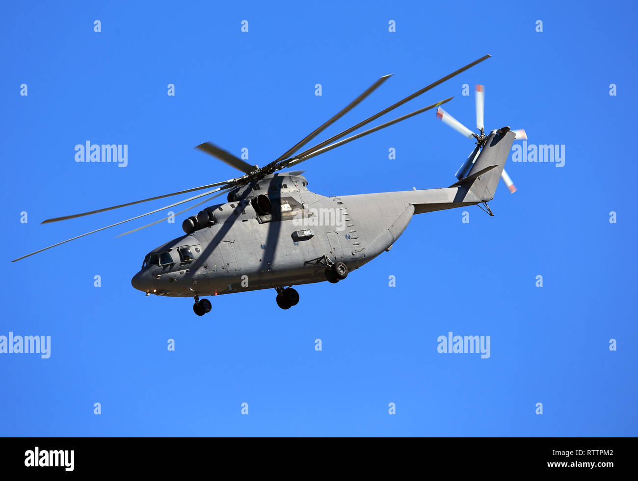 Modern heavy multi-purpose russian military transport helicopter in ...