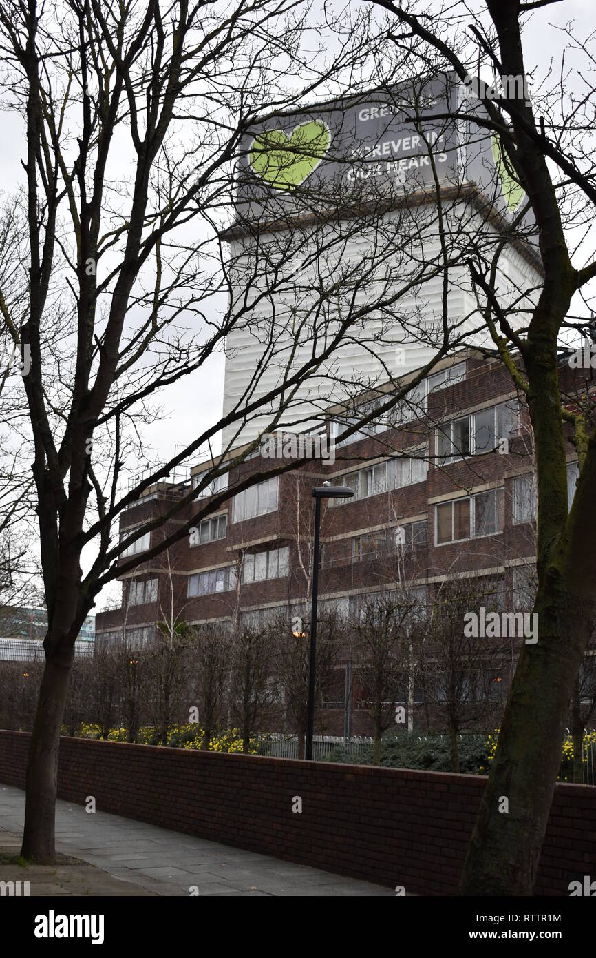 Grenfell Tower in West London, the site of the Grenfell fire of 14th ...