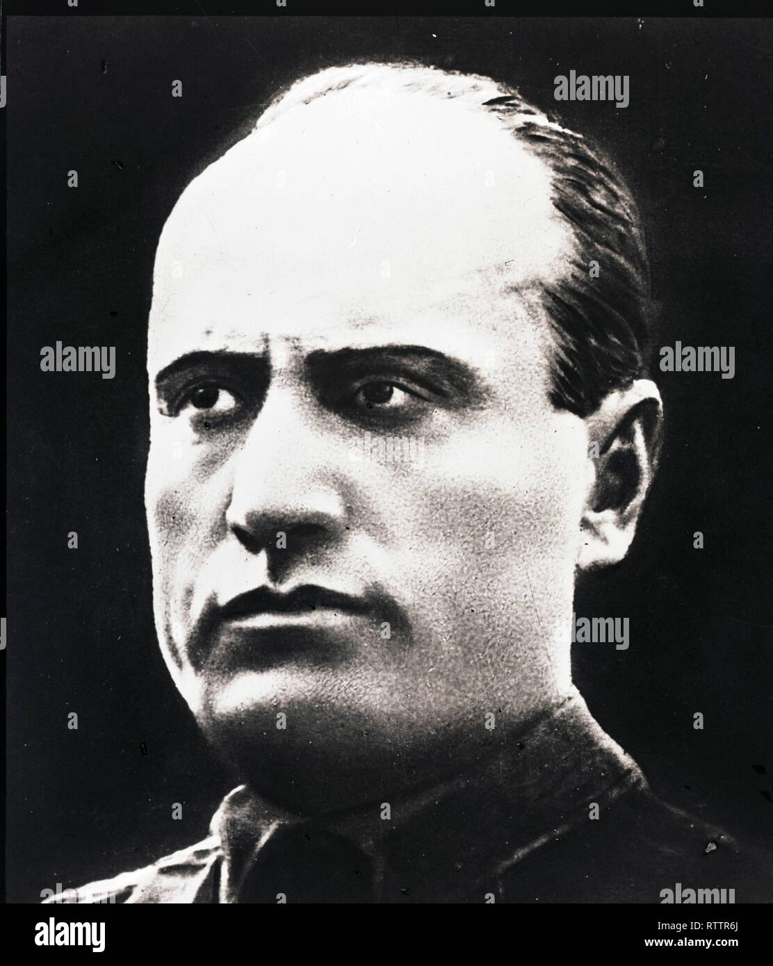 Portrait of Mussolini, 1924 Stock Photo - Alamy